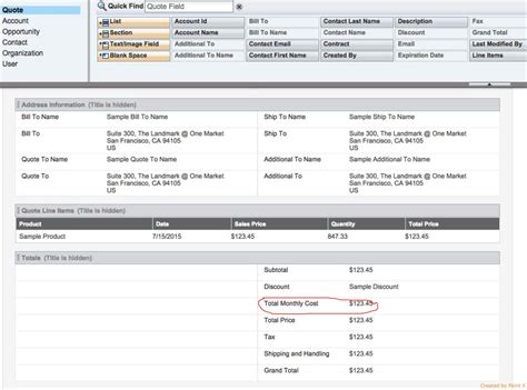 Salesforce Quote Template
