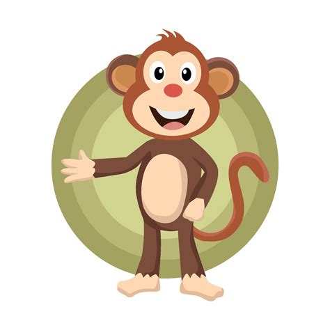 Monkey Character Vector Standing Upright 35265139 Vector Art At Vecteezy