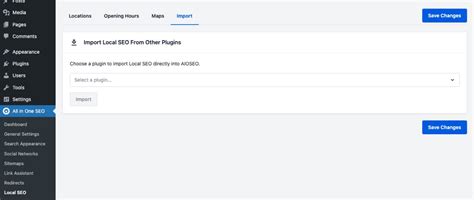 importing locations from other plugins aioseo