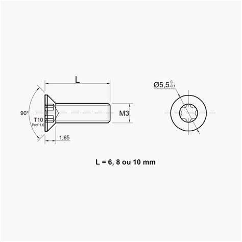 Screws Titanium Torx Head Countersunk M3