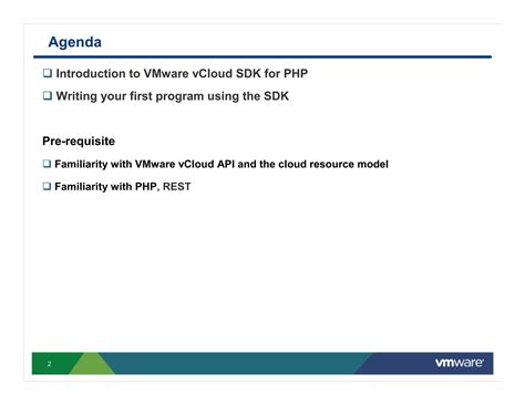 vcloud sdk for php introduction ppt