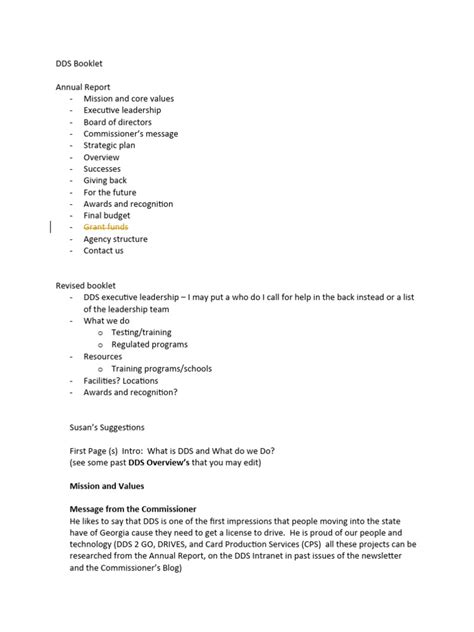 Dds Booklet Structure Pdf