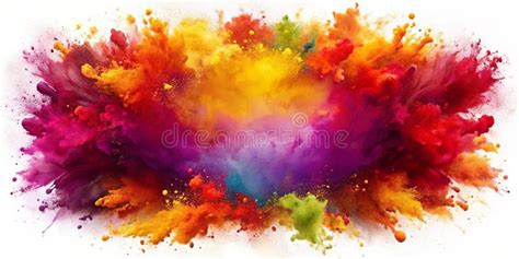 Vibrant Color Explosion A Dynamic Abstract Image Of Powder Burst In A Rainbow Of Hues