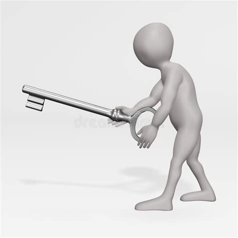 Render Of Character With Key Stock Illustration Illustration Of Door Antique