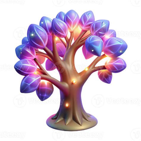 Magnificent Rustic Glowing Fantasy Tree 3d Render Detailed 56562739 Png