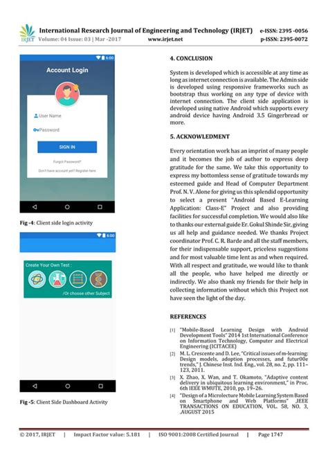 Android Based E Learning Application Class E Pdf