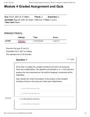 Optimizing Algorithms Complex Number Multiplication Closest Course Hero