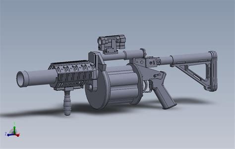 M32mgl榴弹发射器solidworks 2015模型图纸免费下载 懒石网 M32mgl榴弹发射器solidworks 2015模型图纸免费下载 懒石网