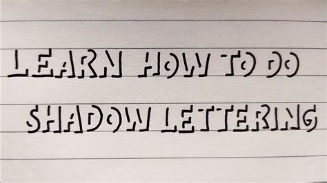 Learn How To Do Shadow Lettering Uppercase And Lowercase Letters