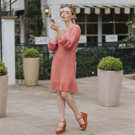 Vestido Tricot Sofia Cherry Blush Benta Ateliê Loja Oficial