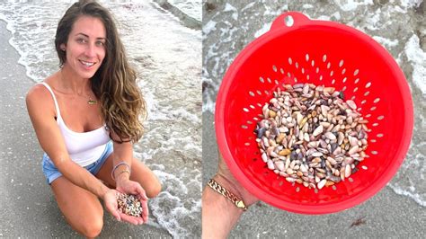 Eating Tiny Burrowing Clams Catch Clean Cook Coquina Broth Youtube