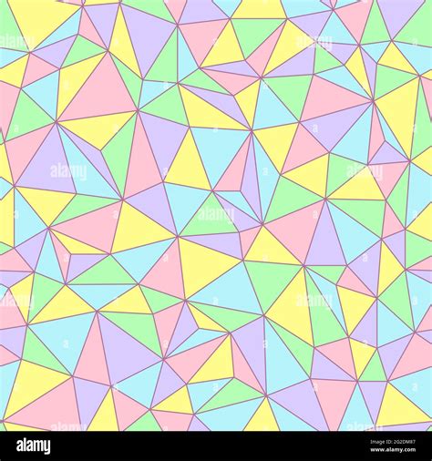 Vector Seamless Geometry Wire Pattern Triangle Mosaic In Pastel Colors Geometric Background