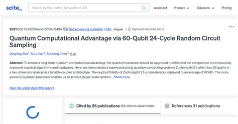 Quantum Computational Advantage Via 60 Qubit 24 Cycle Random Circuit
