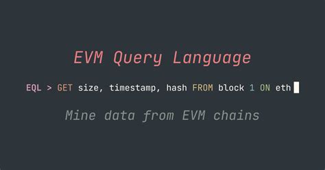 Github Iankressineql Query Language To Interact With Evm Chains