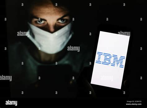 In This Photo Illustration An IBM Company Logo Seen Displayed On A Smartphone Stock Photo Alamy