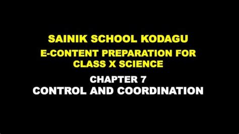 Cbse Grade 10 Science Biology Ch 2 Control And Coordination Notes Pdf Pdf