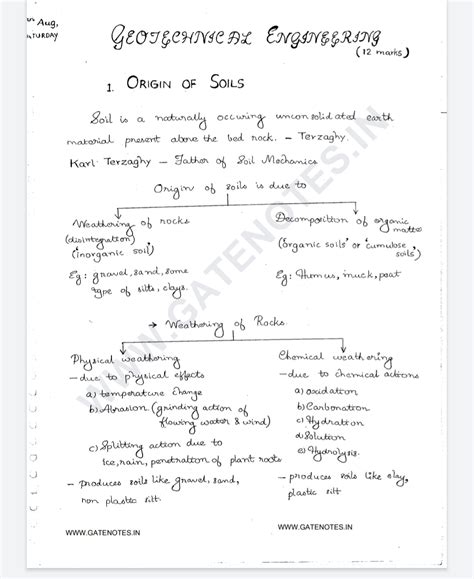 Geotechnical Engineering Handwritten Notes GATE NOTES CIVIL ENGINEERING Meradesh In