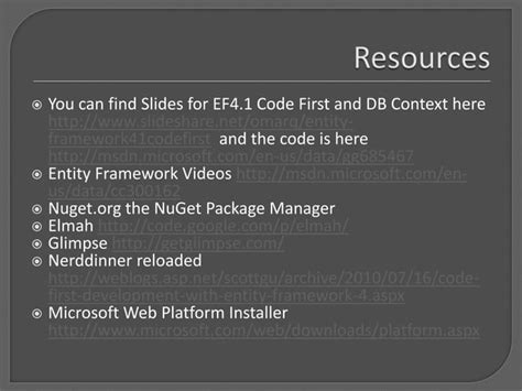 entity framework 4 1 code first ppt
