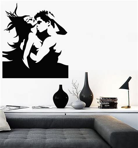 Vinyl Decal Couple Love Romantic Bedroom Sexy Room Decor Wall Stickers Unique Gift Ig