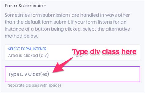 The Advanced Form Submission Method Div Clicked Evidence