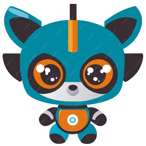 Premium Vector Cute Robot Vector Illustration Kawaii