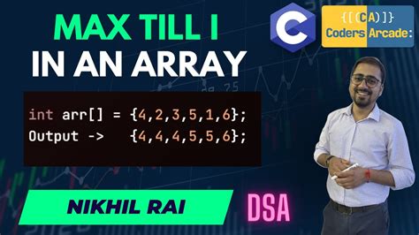 Maximum Element Till I Data Structures In C Youtube