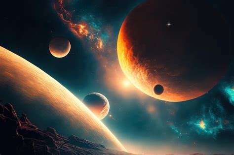 Premium AI Image Background Planets And Stars At A Parallax