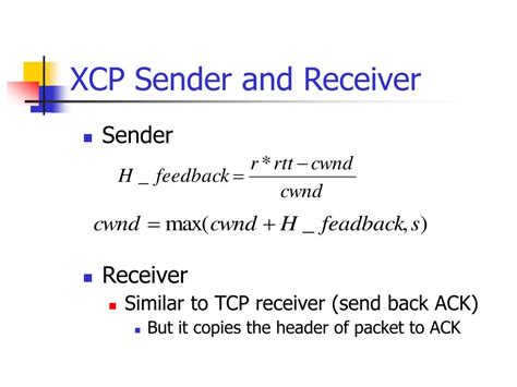 Ppt Comparison Between Tcpwestwood And Explicit Control Protocol Xcp
