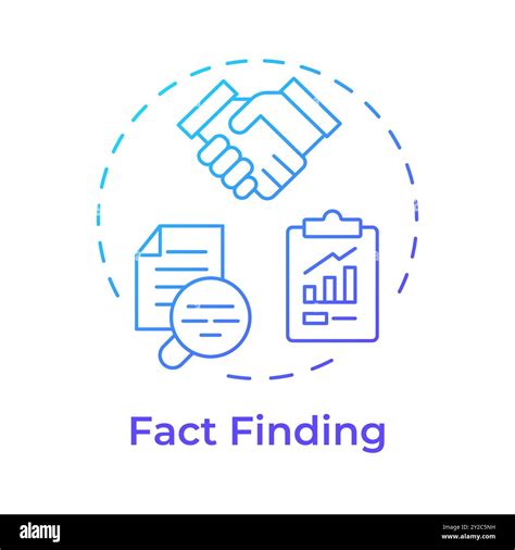 Fact Finding Blue Gradient Concept Icon Stock Vector Image And Art Alamy