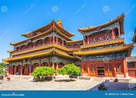 Yonghe Temple Or Yonghe Lamasery At Beijing China Stock Image Image Of Pavilion History