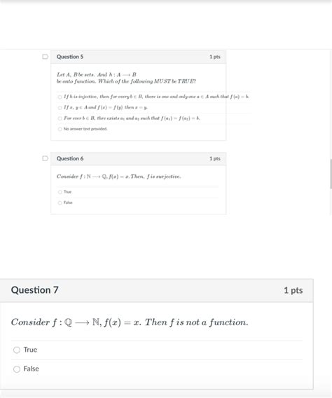 Solved D Question 2 1 Pts Let A B Be Sets And F CA X B Chegg Com