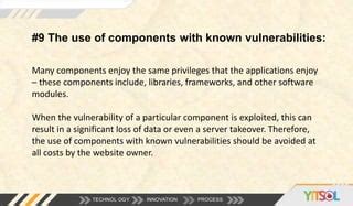 Owasp Top Vulnerabilities List PPTX
