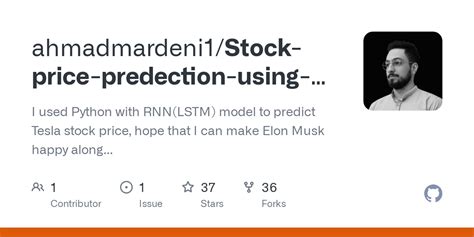 Github Ahmadmardeni1stock Price Predection Using Python I Used