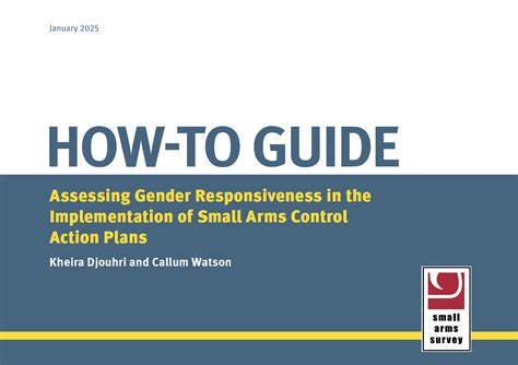 Assessing Gender Responsiveness In The Implementation Of Small Arms Control Action Plans Small