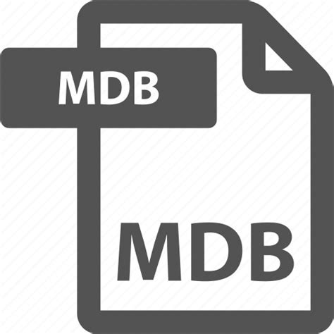 file document extension format mdb type sheet icon download on