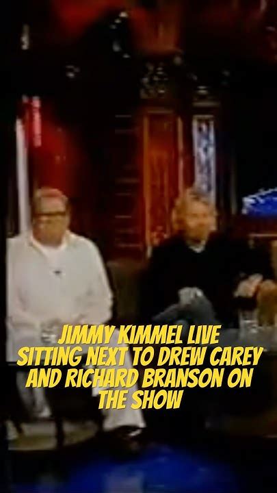 Jimmy Kimmel Live Sitting Next To Drew Carey And Richard Branson On