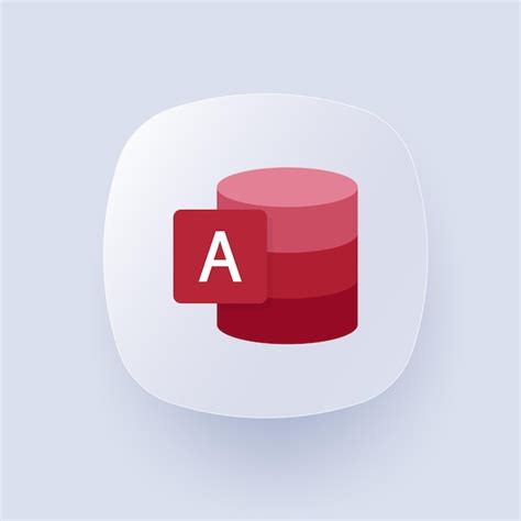 Premium Vector Microsoft Access Logo Relational Database Management System Microsoft Office