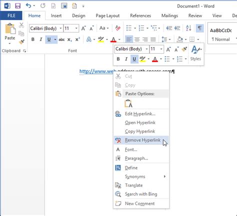 How To Create A Live Hyperlink From A Web Address Containing Spaces In
