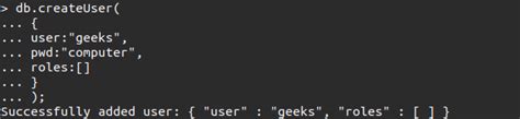 Create User And Add Role In Mongodb Geeksforgeeks