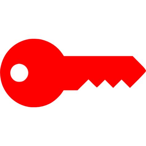 Red Key Icon Free Red Key Icons