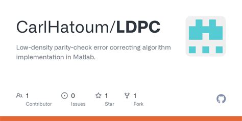 Github Carlhatoumldpc Low Density Parity Check Error Correcting Algorithm Implementation In