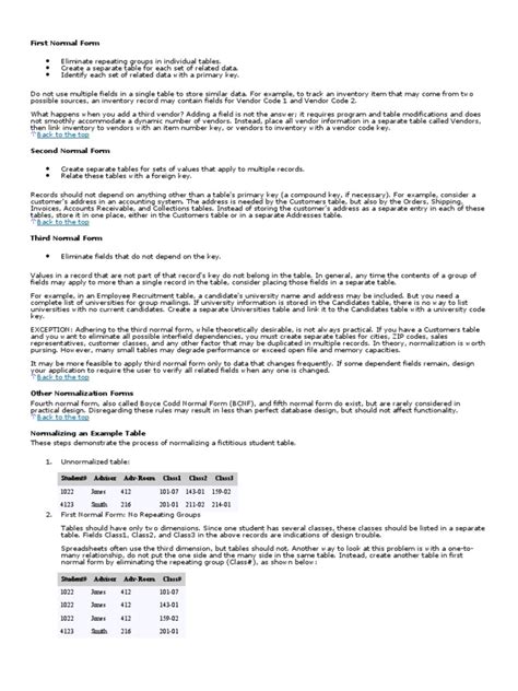 normalizing databases pdf information technology data management