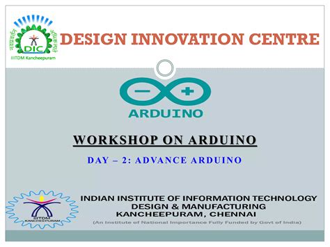 Arduino Workshop Day Advance Arduino DIY PDF