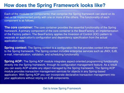 PPT The Spring Framework Training PowerPoint Presentation Free Download ID 3674637