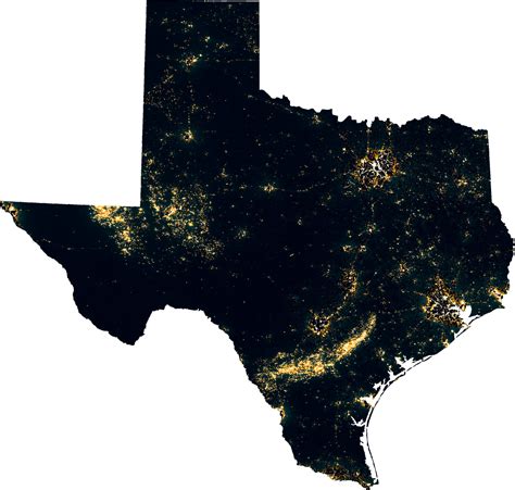 Light Pollution Map Texas