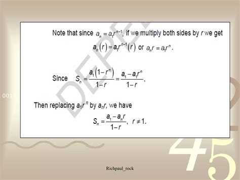 finite geometric series ppt