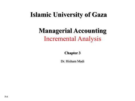 Types Of Incremental Analysis