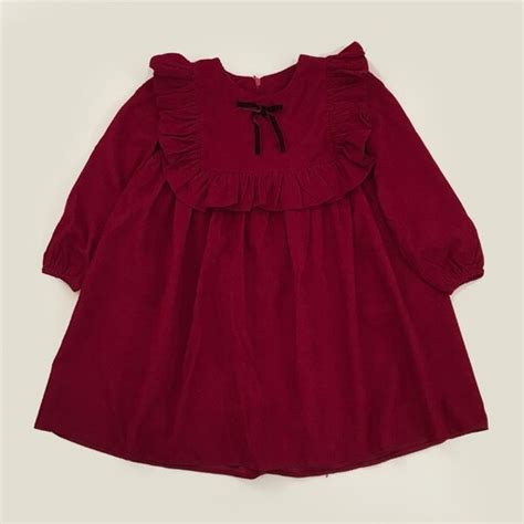 خرید و قیمت پیراهن یلدایی دخترانه مخمل کبریتی در 5 سایز از غرفه پوشاک