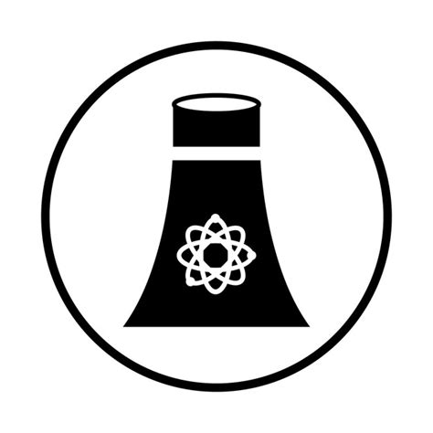 Icône Dénergie Nucléaire De Fission Graphiques Vectoriels Noirs
