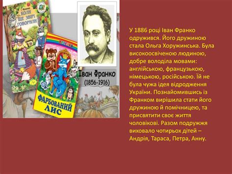 Презентація Біографія Івана Франка